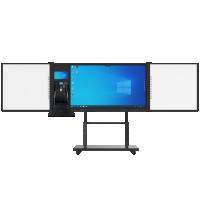 China AIO 75 Inch Smart Touch Panel Android Win Sided Boards With Cam Mic Mobile Stand For Meeting University for sale