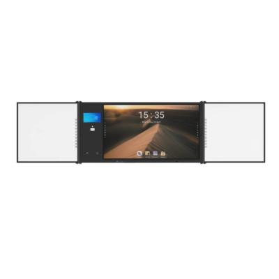 China AIO 75 Inch Smart Touch Panel Android Win Sided Boards With Cam Mic Mobile Stand For Meeting University for sale