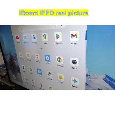 China Popular Interactive Flat Panel 75 Inch 4k Resolution Smart Touch with New Android System Equipment for Classroom Office Meeting for sale