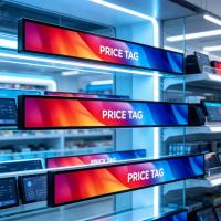 China Indoor Stretched Bar LCD Display Advertising Display for shelf digital signage for sale