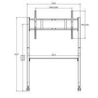China Floor Stand 100KG Flat Panel Mobile Stand Carbon Steel Material for sale