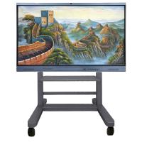 China 40 Kgs Interactive Whiteboard Stand Flat Screen Cart Lift Mute Casters Moving Cart TV Stand for sale