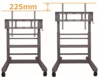 China 40 Kgs Interactive Whiteboard Stand Flat Screen Cart Lift Mute Casters Moving Cart TV Stand for sale