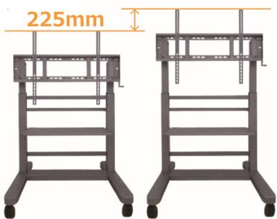 China 40 Kgs Interactive Whiteboard Stand Flat Screen Cart Lift Mute Casters Moving Cart TV Stand for sale