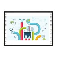 China School T Series Multi Touch Interactive Whiteboard 10 Points Silver Color With Teaching Software for sale