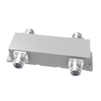 China 600-4000MHz 2-in 2-out 4.3-10 Female Hybrid Coupler with -163dBc PIM and 500W Power Handling for sale