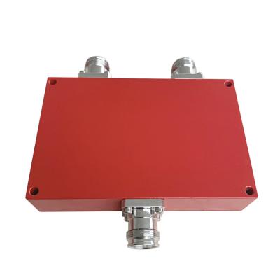 China 138-960MHz 2 Way Wilkinson Power Divider 4.3-10 Mini DIN Female IP65 50 Ohm for sale