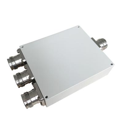 China 550-2700MHz 3 Way 4.3-10 Female Wilkinson Power Divider Low PIM -153dBc for sale