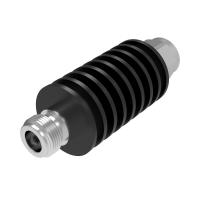 China 10W 18GHz N Connector Coaxial Fixed Attenuator 1-40dB Range IP65 Rated for RF Signal Conditioning for sale