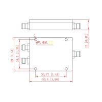 China 500-6000MHz 2Way SMA Female Wilkinson Power Divider 30W for Public Safety for sale