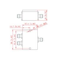China 2000-8000MHz 2Way SMA Female Wilkinson Power Divider 30W High Isolation for sale