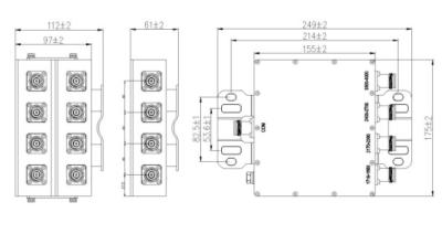 China Quad Band Combiner 1710-4000MHz 4.3-10 Female IP67 200W RF Combiner for sale