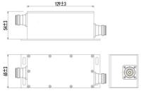China 698-4000MHz 10W RF Attenuator 4.3-10 Female to Female Low PIM for sale