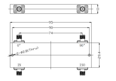 China 1-18GHz 90 Degree Hybrid Coupler 3dB SMA-F 50 Ohm for Antenna Systems for sale