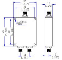 China 698-4200MHz 2 Way SMA Female Wilkinson Power Splitter 50 Ohm 10W for sale