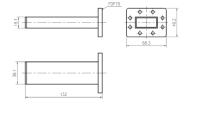 China WR137 Waveguide Load 5.85-8.2GHz 6W CW Low VSWR Termination for sale