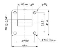 China WR90 Waveguide Load 8.2-12.4GHz 2W Low VSWR ≤1.03 50 Ohm Termination for sale
