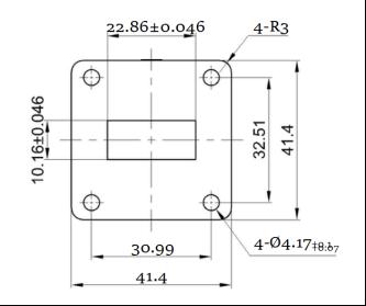 China WR90 Waveguide Load 8.2-12.4GHz 2W Low VSWR ≤1.03 50 Ohm Termination for sale