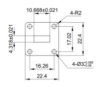 China 18-26.5GHz WR42 Waveguide Load 2W Low VSWR 1.03 Termination VN-WGLD-1826-WR42 for sale