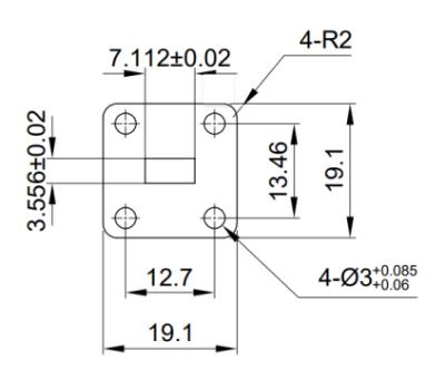 China 26.5-40GHz WR-28 Waveguide Load 2W VSWR ≤1.03 VN-WGLD-2640-WR28 for sale