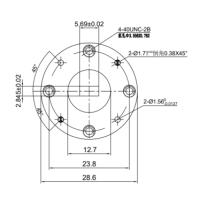 China 33-50GHz WR-22 Waveguide Load 2W VSWR 1.06 VN-WGLD-3350-WR22 for sale