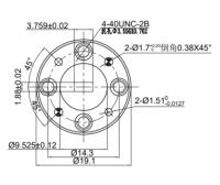 China 49.8-75.8GHz WR15 Waveguide Load 0.5W VSWR ≤1.08 VN-WGLD-5076-WR15 for sale
