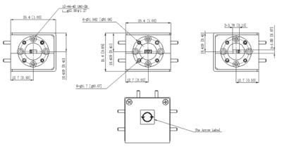 China 64-71GHz WR-12 Waveguide Circulator 3W High Isolation VN-WGCIR-6471-WR12 for sale