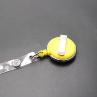 China Deyi Retractable PVC Badge ReelCarabiner and Belt Clip Badge Reels Retractable with Key Chain for Office Worker Doctor N for sale