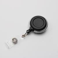 China Deyi Retractable PVC Badge ReelCarabiner and Belt Clip Badge Reels Retractable with Key Chain for Office Worker Doctor N for sale