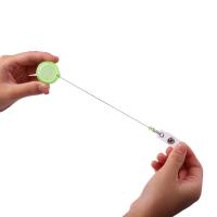 China Deyi Black Badge Reels Retractable Badges Holder for ID Card Keychain Whistles Lanyards for School Office for sale