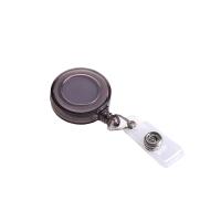 China Deyi Black Badge Reels Retractable Badges Holder for ID Card Keychain Whistles Lanyards for School Office for sale
