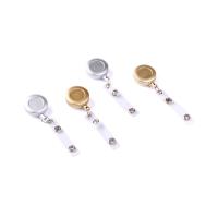 China Deyi Retractable Metal Badge Reel Swivel Alligator Clip Students, Teachers, Office Worker for sale