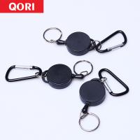 China Deyi Badge ReelRetractable Keychain Heavy Duty Carabiner Badge Holder Tactical ID Coated Steel for sale