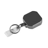 China Deyi Badge Reel Heavy Duty Tactical Metal Retractable Keychain Badge Reel With Carabiner Clip Hold Up for sale