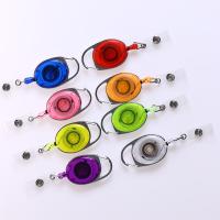 China Deyi Badge Reel Double Sided Color Print Pattern Retractable Badge Holders Keychain Badge Clip Key for sale