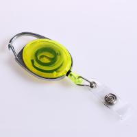 China Deyi Badge Reel Double Sided Color Print Pattern Retractable Badge Holders Keychain Badge Clip Key for sale