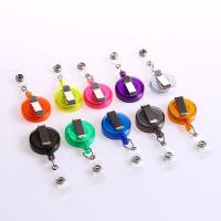 China Deyi Round Retractable Badge Reel Colorful Badge Holder Retractable Clip Nurse Teacher Office Supplies for sale