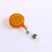 China Deyi Round Retractable Badge Reel Colorful Badge Holder Retractable Clip Nurse Teacher Office Supplies for sale