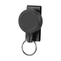 China Deyi Badge Reel  Retractable Keychain Tactical ID Badge Holder Reel Heavy Duty Carabiner for sale