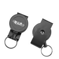 China Deyi Badge Reel  Retractable Keychain Tactical ID Badge Holder Reel Heavy Duty Carabiner for sale