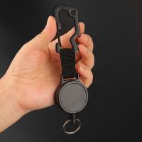 China Deyi Badge Reel Metal Ring Accessory Heavy Duty Retractable Retractable ID Badge Holder Reel Tactical ID for sale