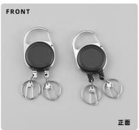 China Deyi Badge Reel Retractable Keychain,Fly Fishing Accessories Fishing Lanyard With 360 Degree Rotation Buckle for sale