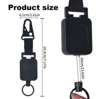 China Deyi Badge Reel Heavy Duty Carabiner Badge Holder Extendable Badge Reel ID Holder Key Ring Steel Retractable for sale
