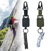 China Deyi Badge Reel Heavy Duty Carabiner Badge Holder Extendable Badge Reel ID Holder Key Ring Steel Retractable for sale