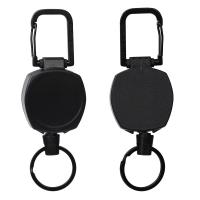 China Deyi Badge Reel Steel Cord Strength Carabiner Badge Holder For Secure Key for sale