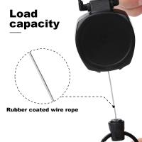 China Deyi Badge Reel Steel Cord Strength Carabiner Badge Holder For Secure Key for sale