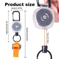 China Deyi Badge Reel Sturdy And Durable Key Chain Steels Retractable Cord Key Ring Orange for sale