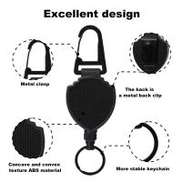China Deyi Badge Reel Heavy Duty Badge Holder Retractable Gear Retractable Cord Black Metal Color for sale