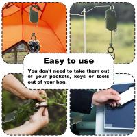 China Deyi Badge Reel Heavy Duty Multitool Carabiner Badge Holder Retractable Keychain Clip Id Holder for sale