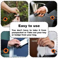 China Deyi Badge Reel Multitool Retractable Keychain Clip Id Holder Upgraded 58cm Stainless Steel Cord for sale